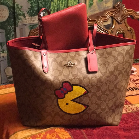 Coach | Bags | Coach Pacman Man Reversible Tote | Poshmark